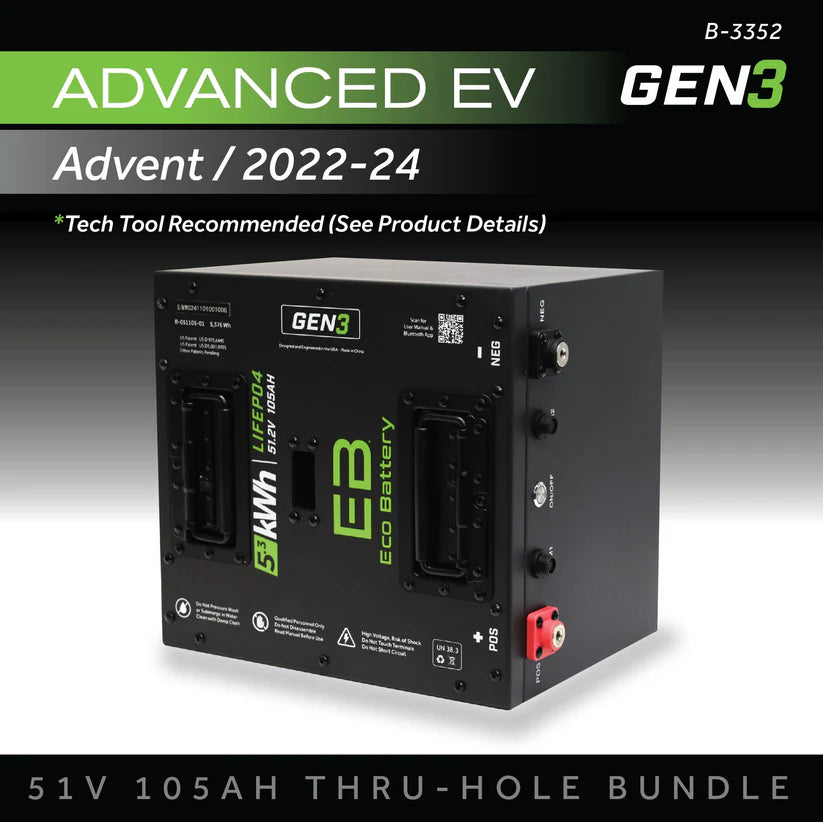 Eco Battery GEN3 51V 105Ah "Thru-Hole" Battery Bundle - Advanced EV Ad ...