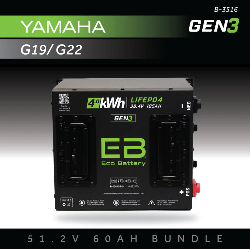 Eco Battery GEN3 51V 60Ah Battery Bundle - Yamaha G19/G22 — The Home ...