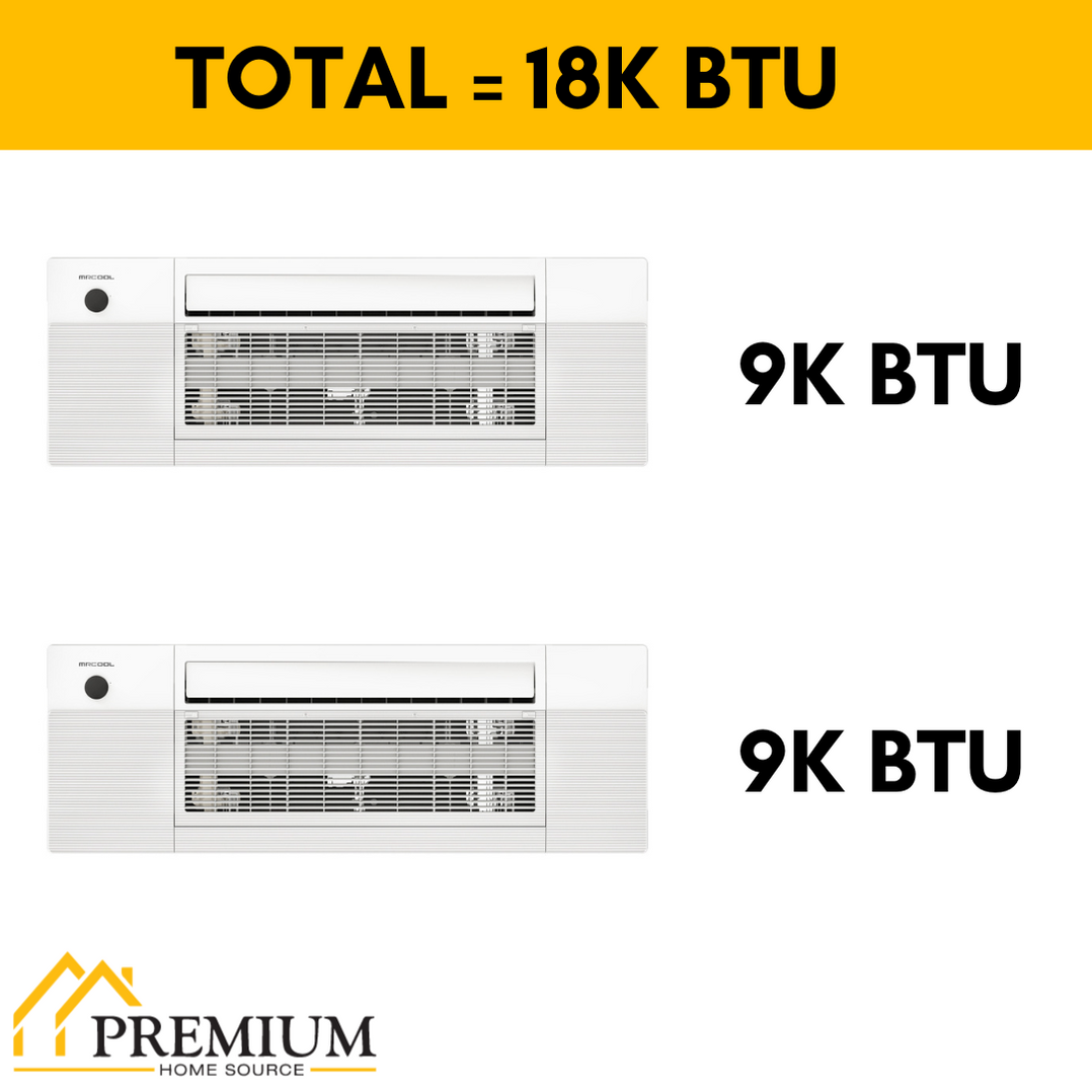 MRCOOL DIY Mini Split - 18,000 BTU 2 Zone Ceiling Cassette Ductless Ai — The Home Upgrade