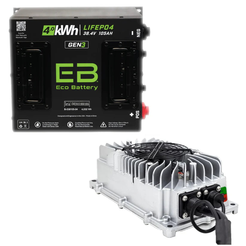 Eco Battery 38V 105AH GEN3 Eco LifePo4 Lithium Battery Kit with 15A Ch ...
